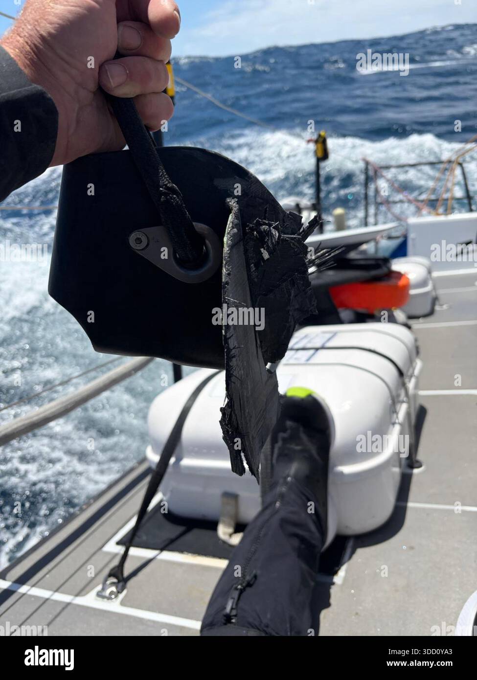 The crew of supermaxi LawConnect were forced into some repairs on the ...