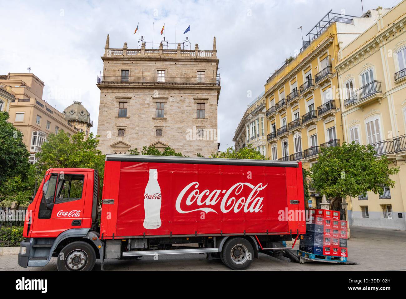 Coca Cola drinks delivery, truck lorry branded with Coca Cola logo and ...