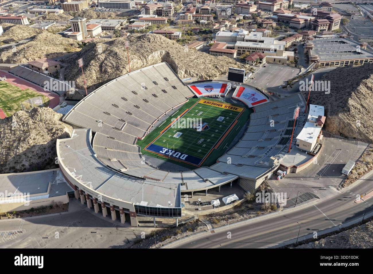 A general overall aerial view of the Sun Bowl Stadium on the UTEP ...