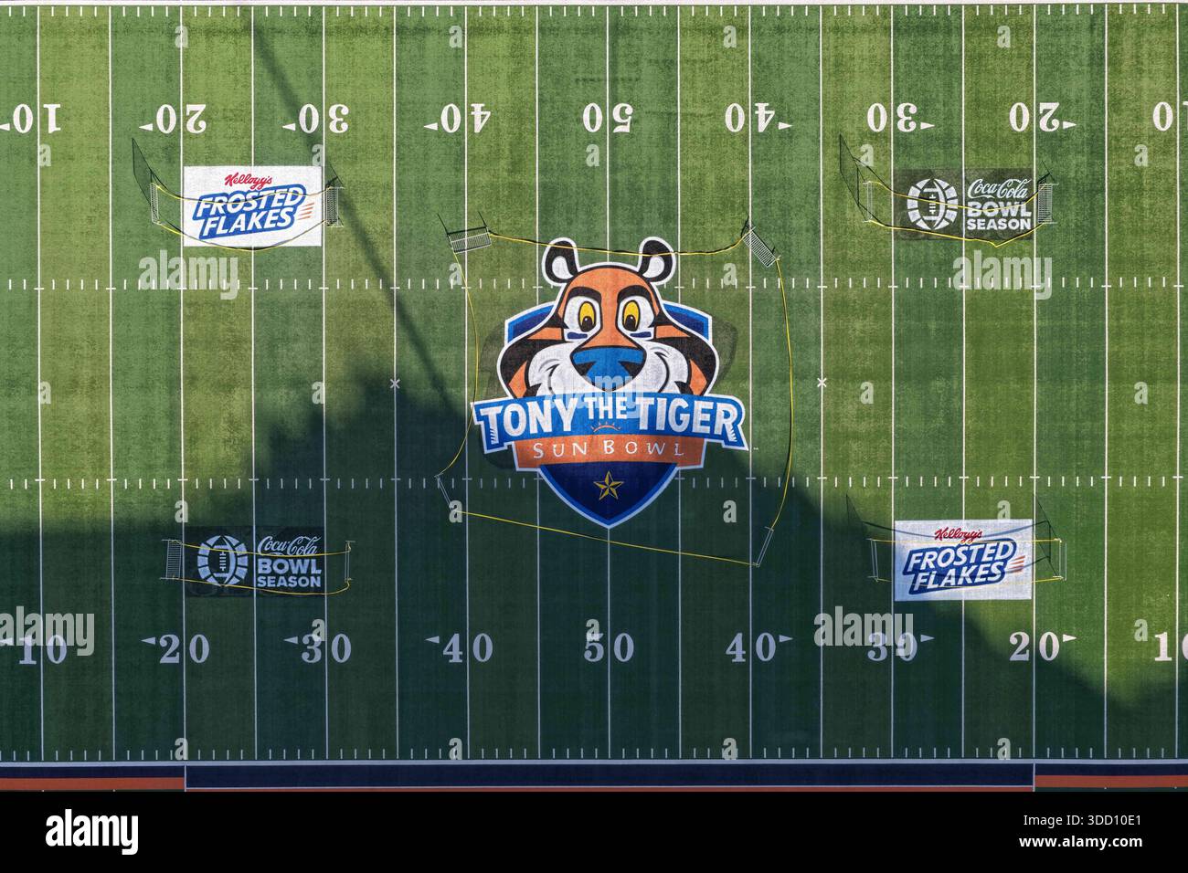 A general overall aerial view of the Tony Tiger Sun Bowl and Kelloggs ...