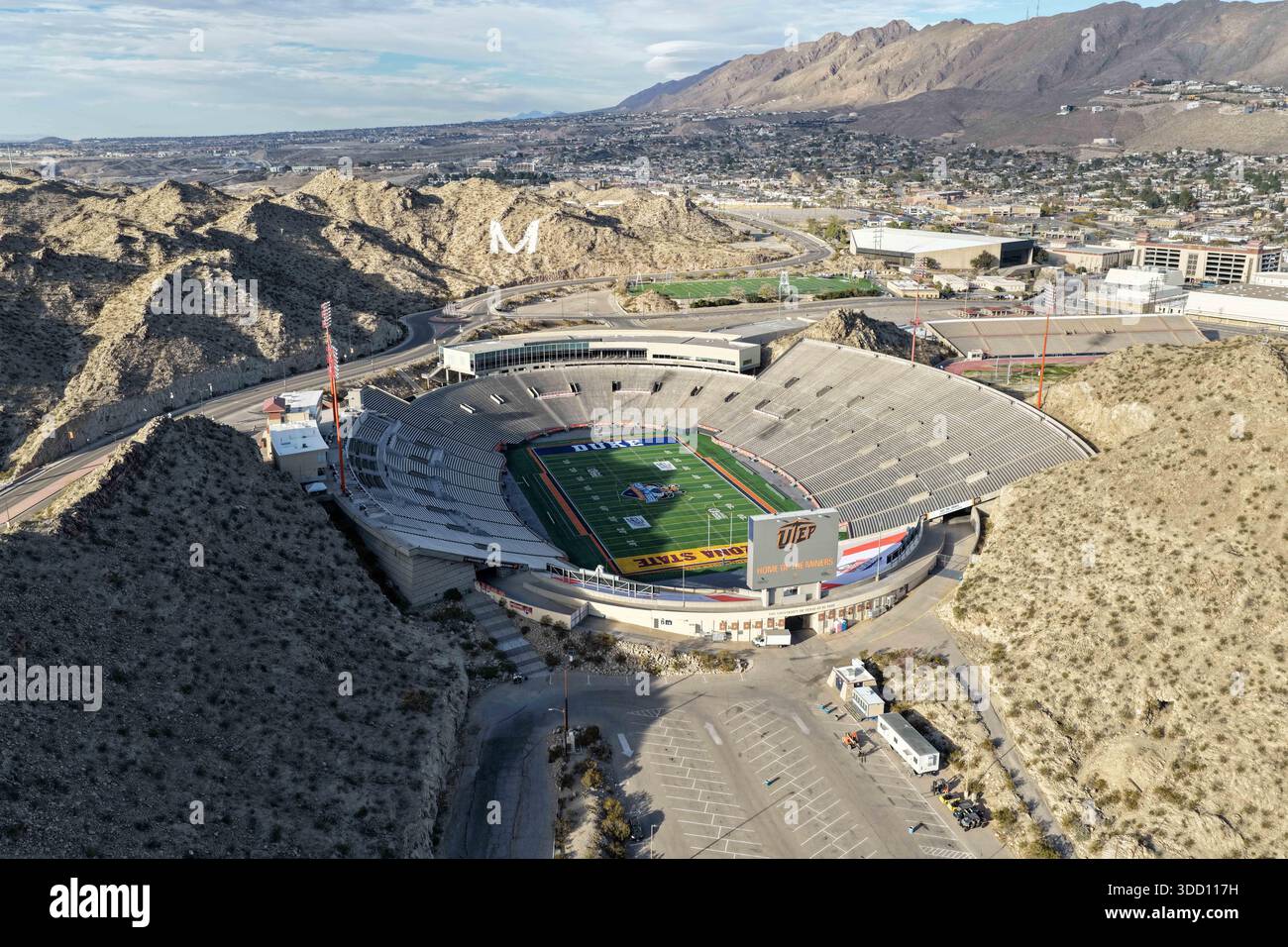 A general overall aerial view of the Sun Bowl Stadium on the UTEP ...