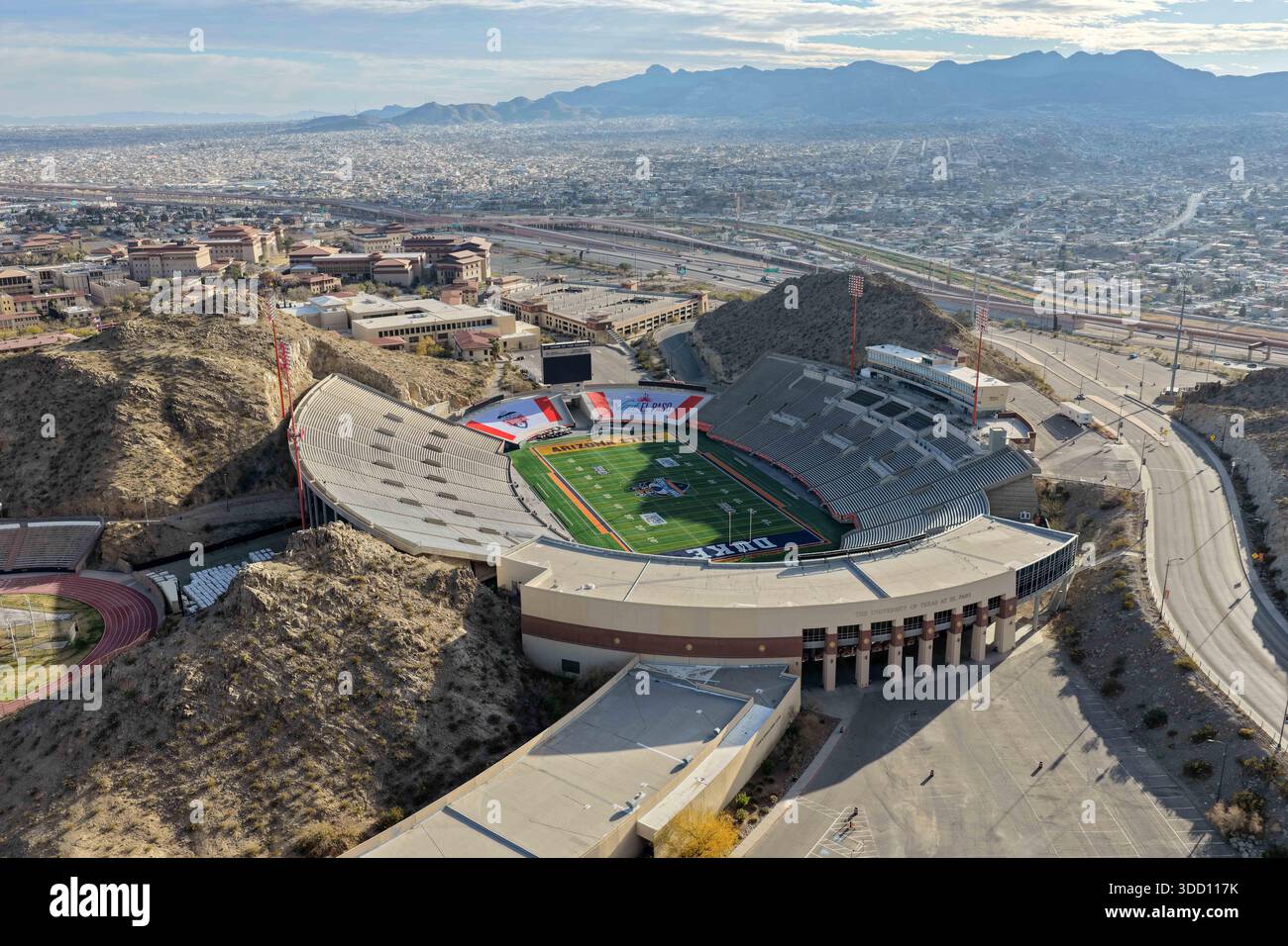 A general overall aerial view of the Sun Bowl Stadium on the UTEP ...