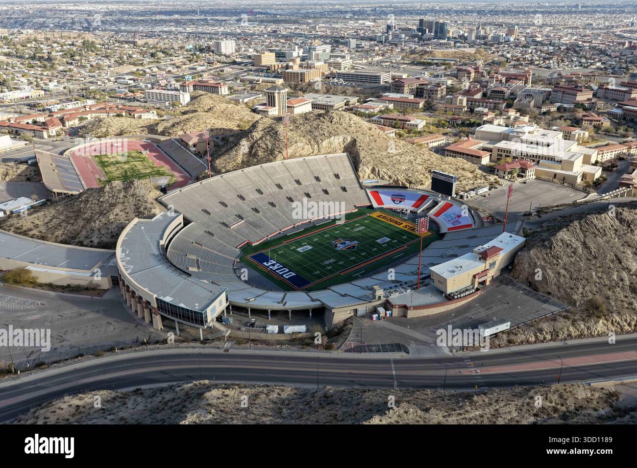 A general overall aerial view of the Sun Bowl Stadium on the UTEP ...