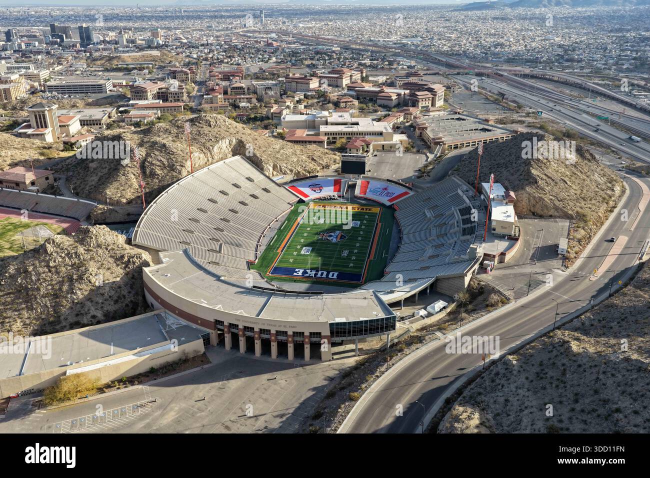 A general overall aerial view of the Sun Bowl Stadium on the UTEP ...