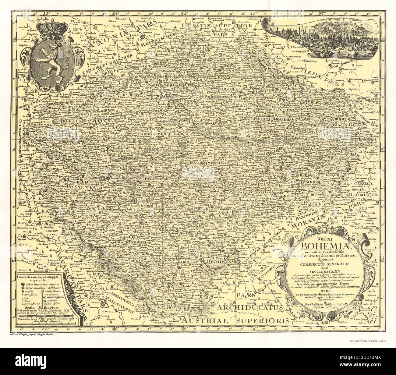Map of bohemia 1720 hi-res stock photography and images - Alamy