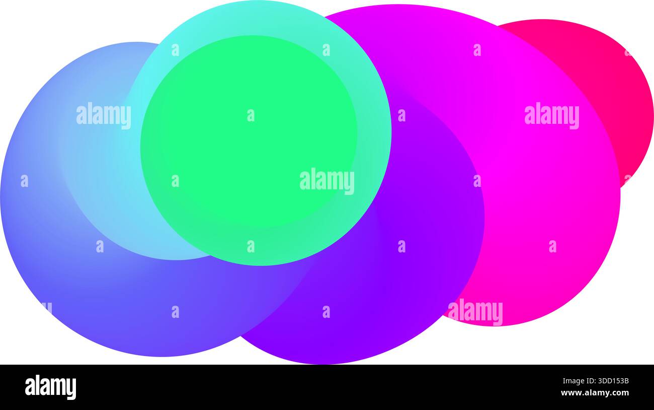 Overlapping layered circles spheres Stock Vector Images - Alamy