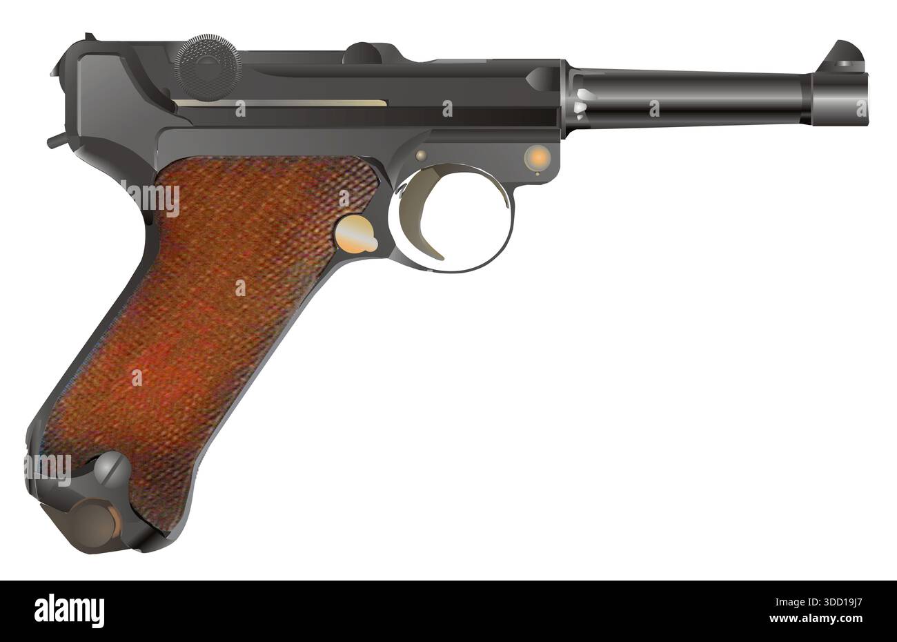 Standard Luger P08 semi-automatic pistol, iconic German military ...