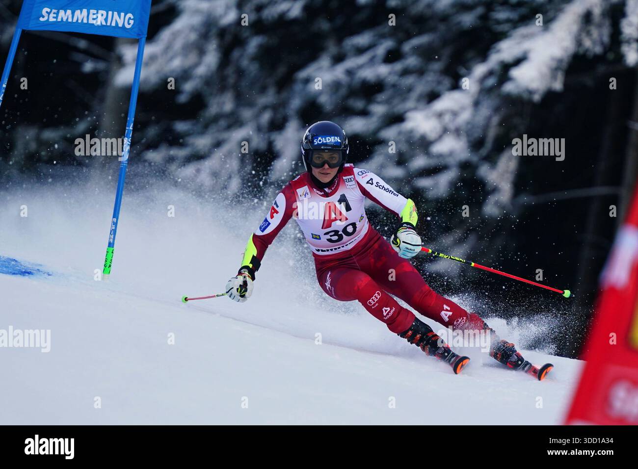 Austria's Franziska Gritsch competes during an alpine ski, women's ...