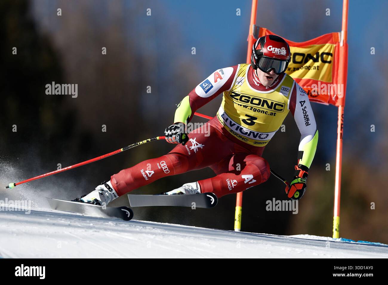 Austria's Stefan Babinsky speeds down the course during an alpine ski ...