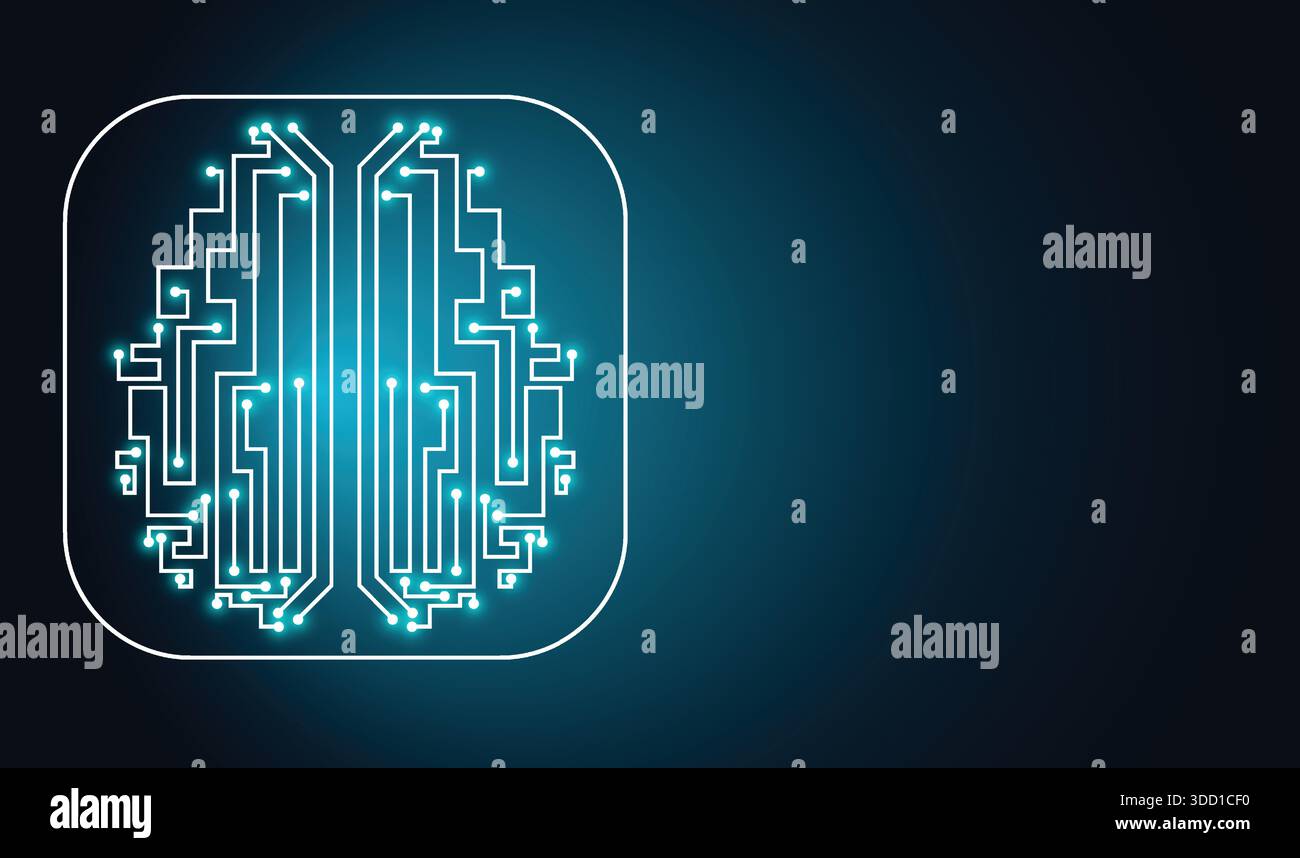 Ai brain icon digital hi-res stock photography and images - Alamy