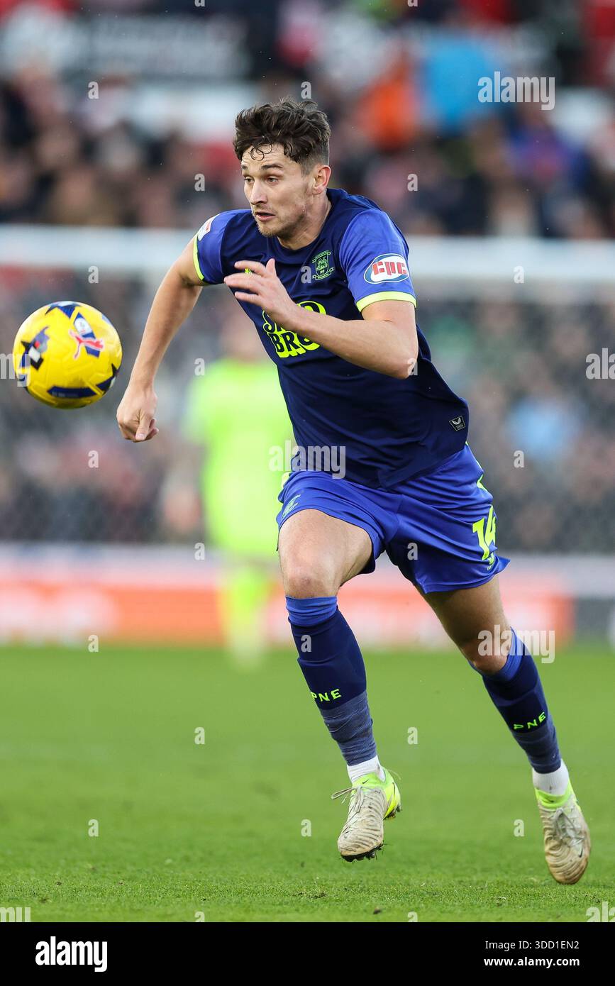 Preston North End's Jordan Storey during the Sky Bet Championship match ...