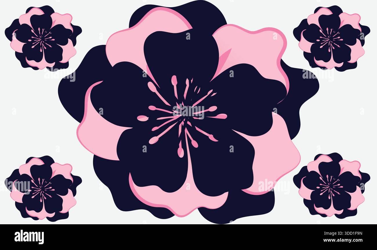 Small summer flower Stock Vector Images - Alamy