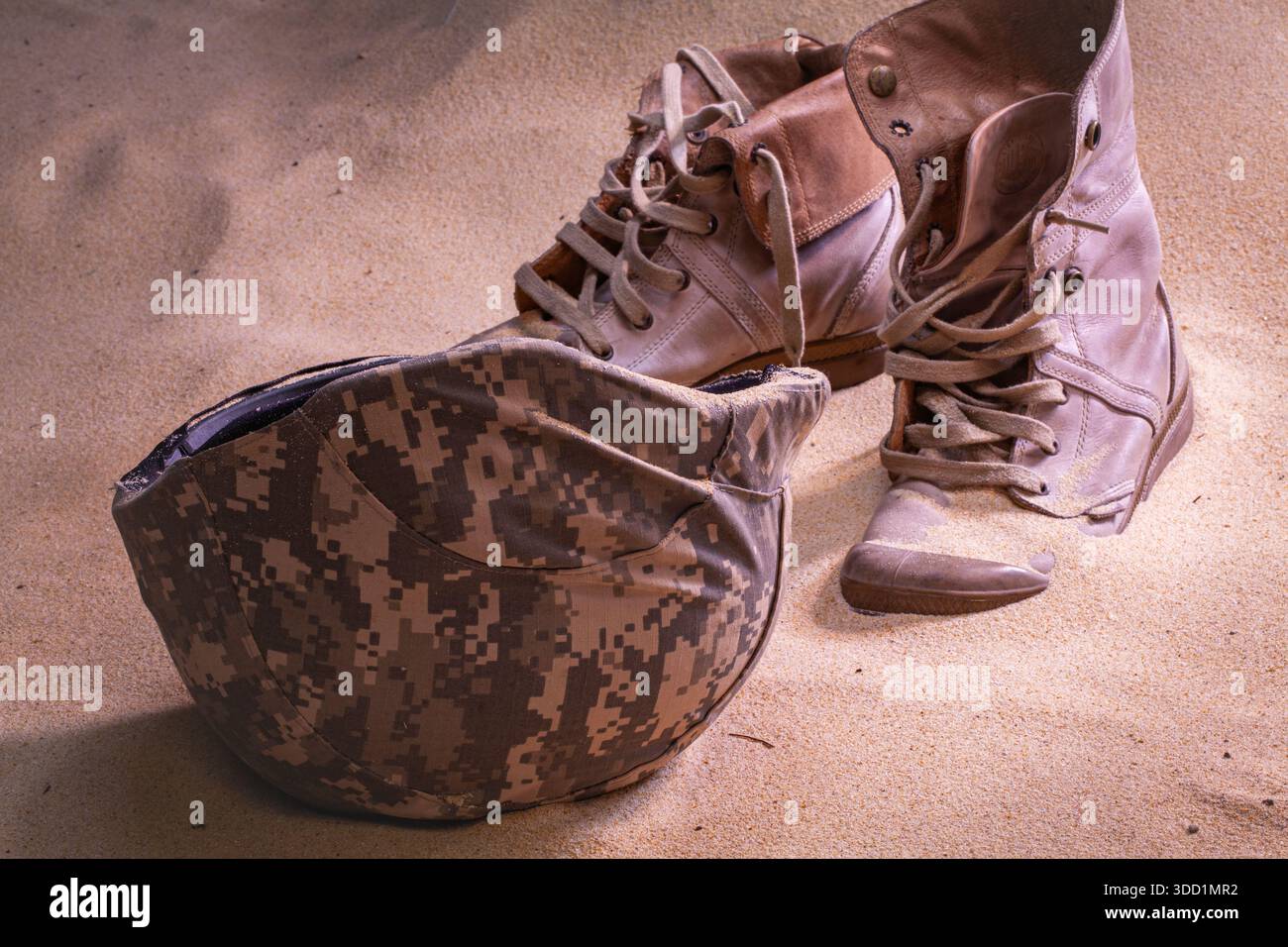 Half Buried in golden sand, the relics of a soldier’s past remain a ...