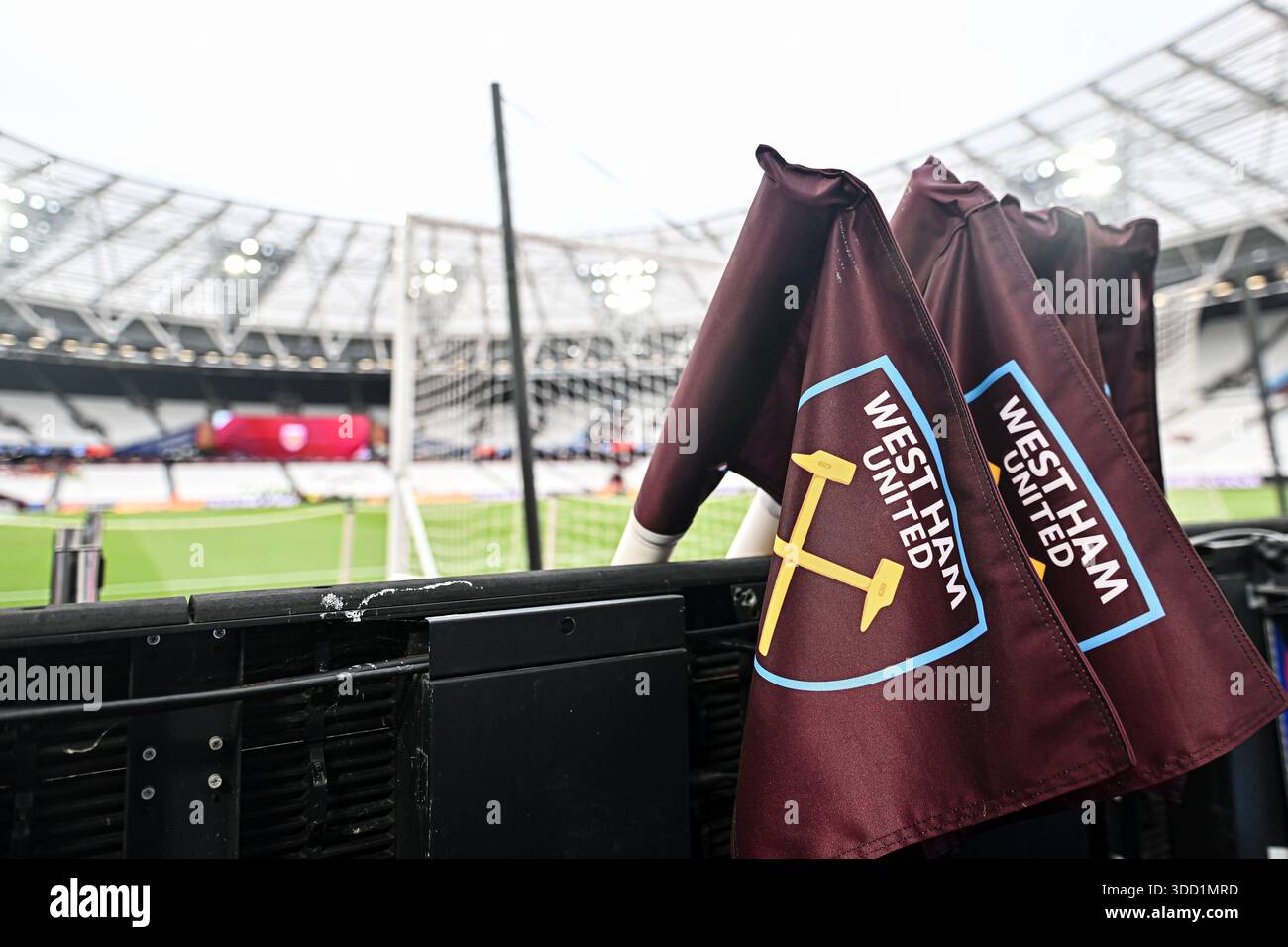 Partial view of corner flags prior to Premier League match between West ...