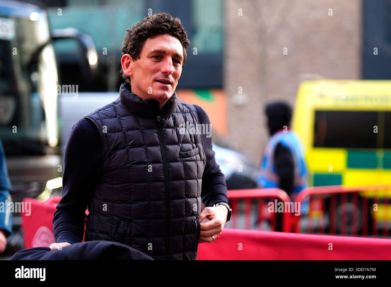 Brentford manager Keith Andrews arrives to the stadium before the ...