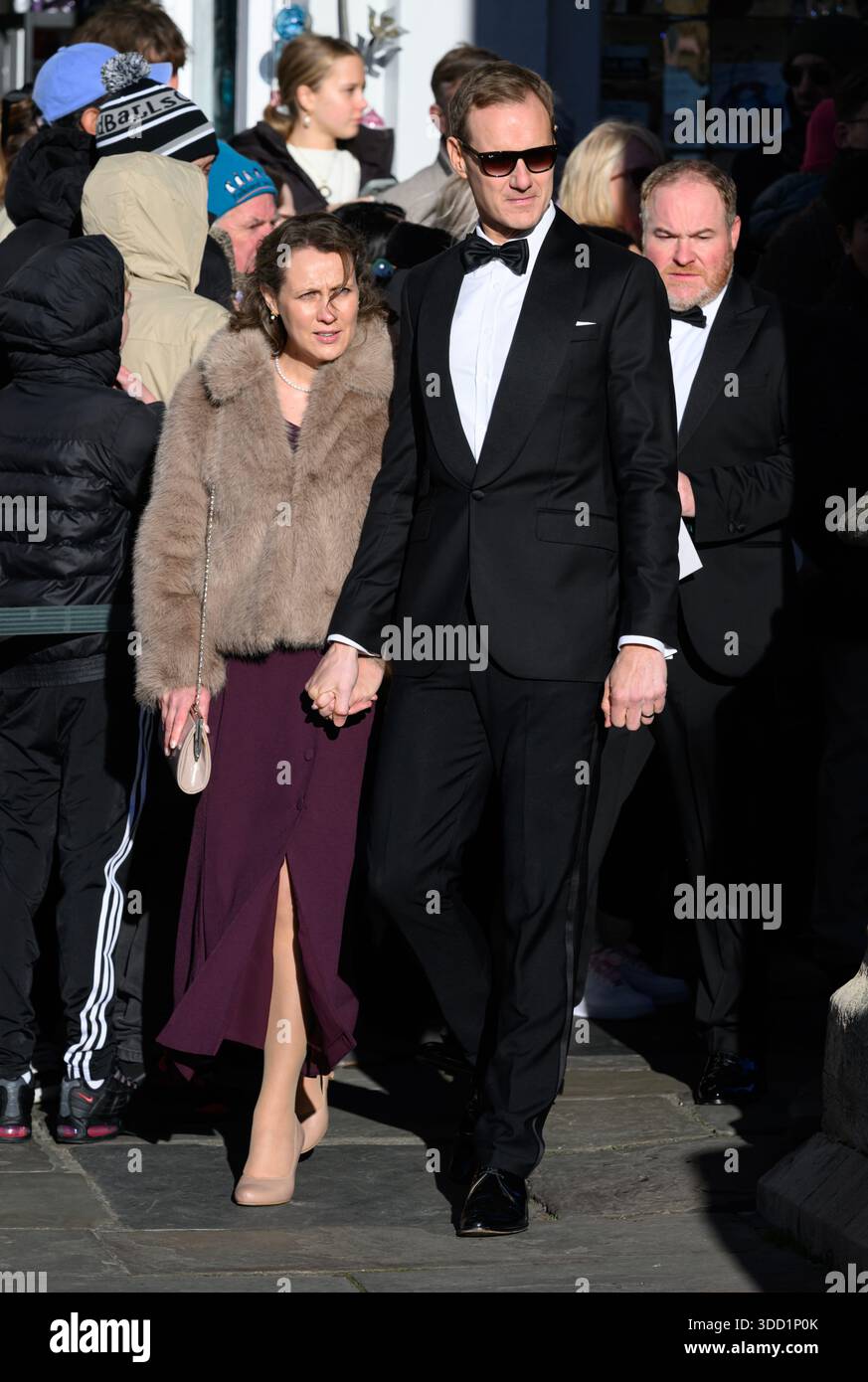 London, UK. December 27th, 2025. Dan Walker and wife arriving at the ...