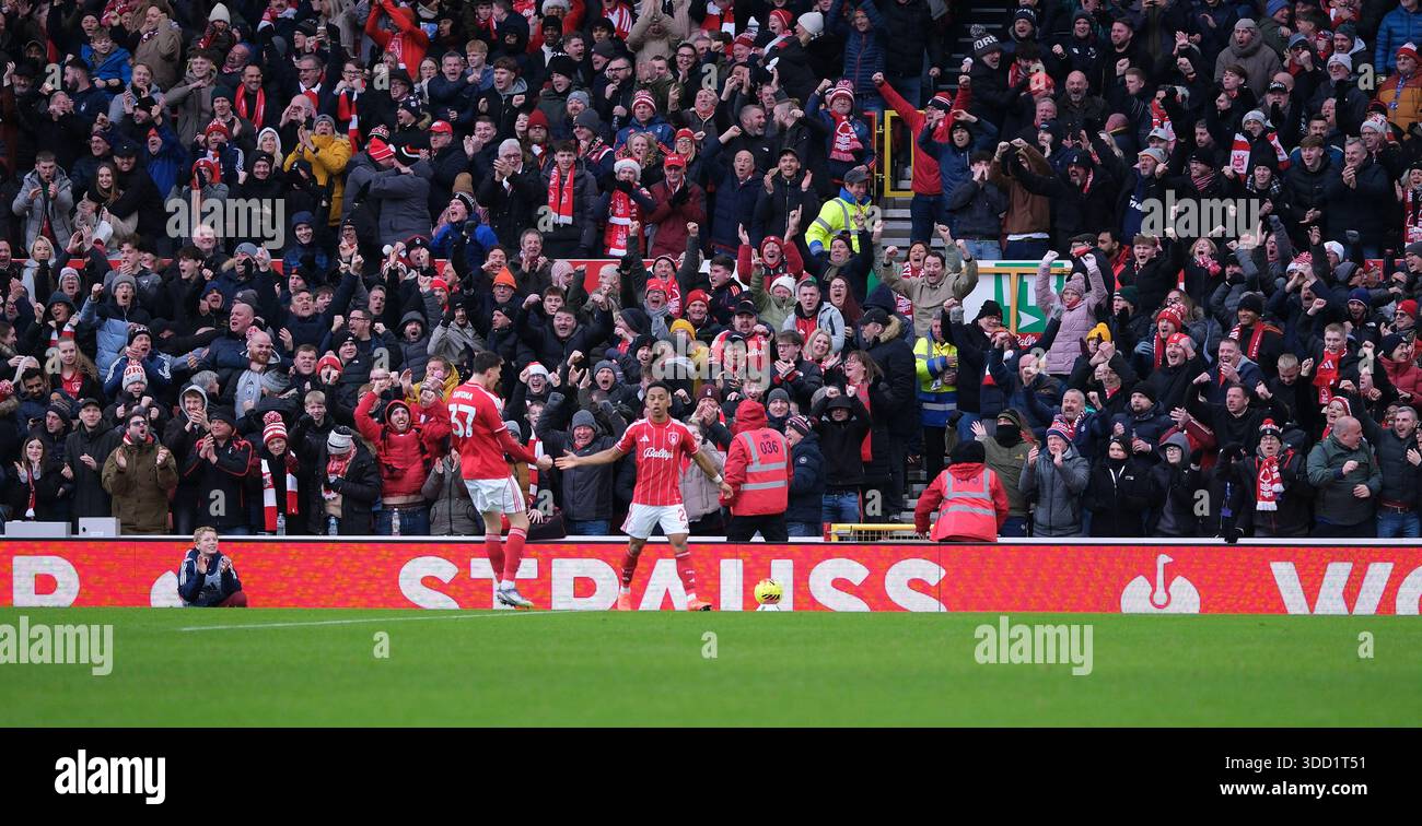 Omari Hutchinson of Nottingham Forest celebrates his goal in the 54th ...