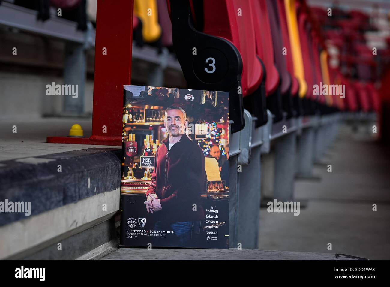 A picture of the match program during the Premier League match ...