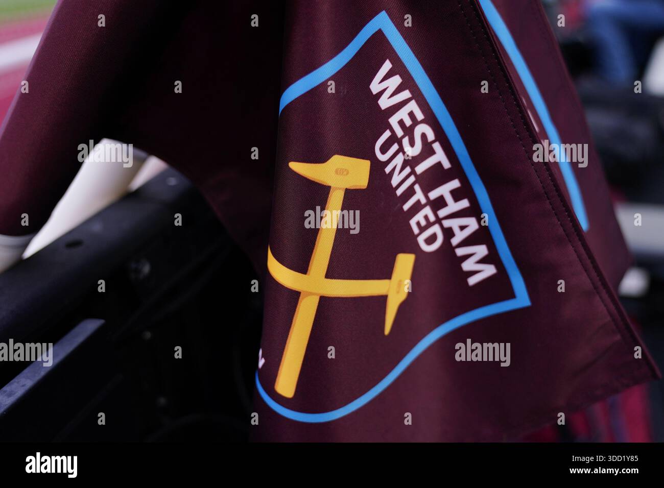 View of the West Ham corner flag ahead of the Premier League match West ...