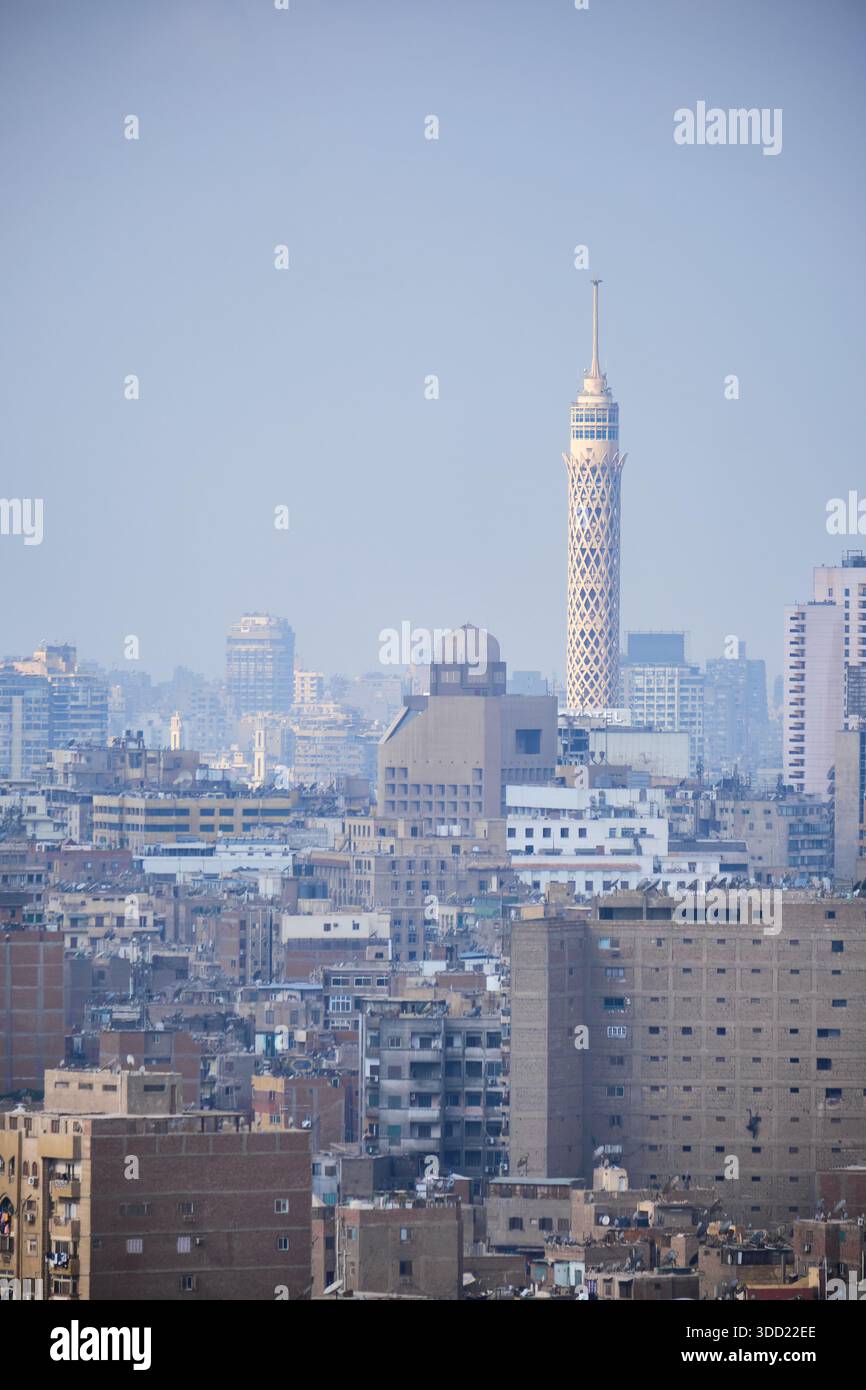 Cairo City Skyline with Landmark Tower Stock Photo - Alamy