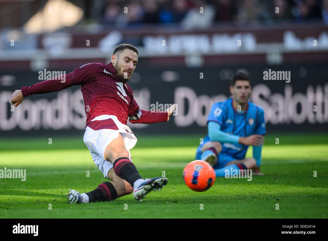 Nikola Vlasic of Torino FC scores the opening goal during the Serie A ...