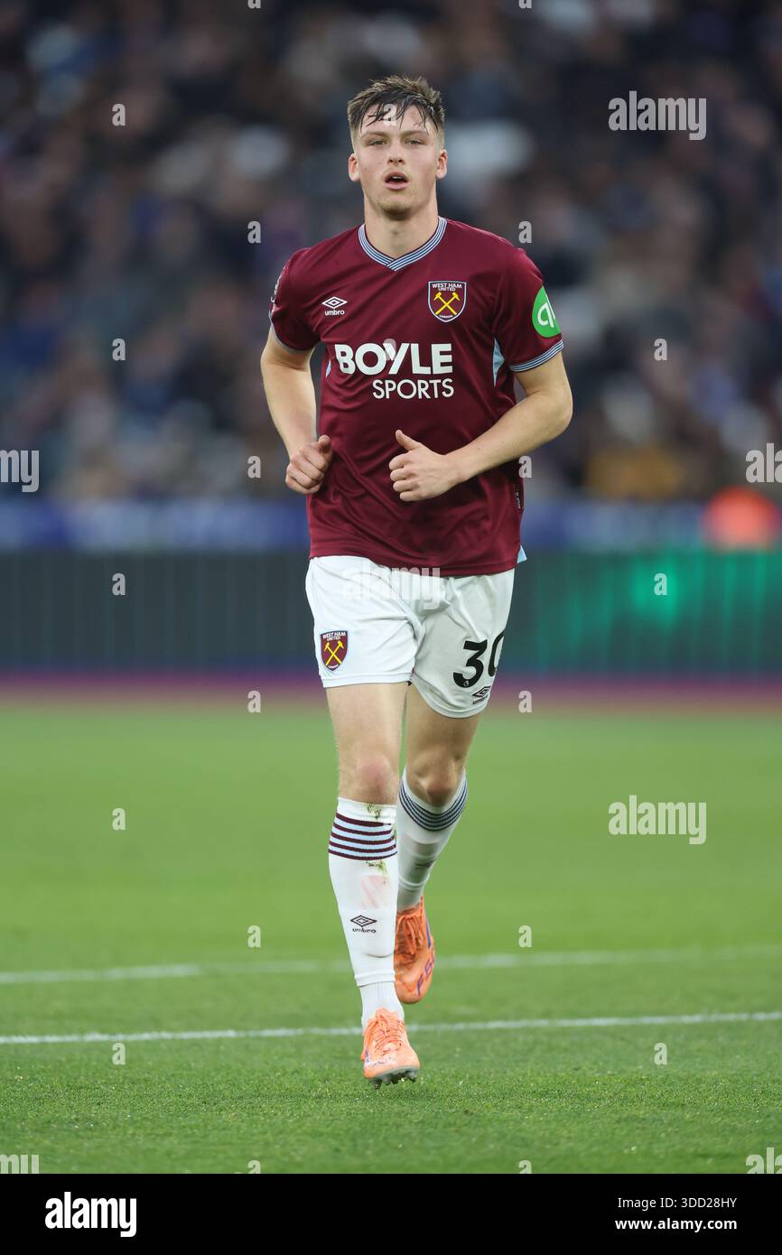 West Ham's Ollie Scarles during the Premier League match at the London ...
