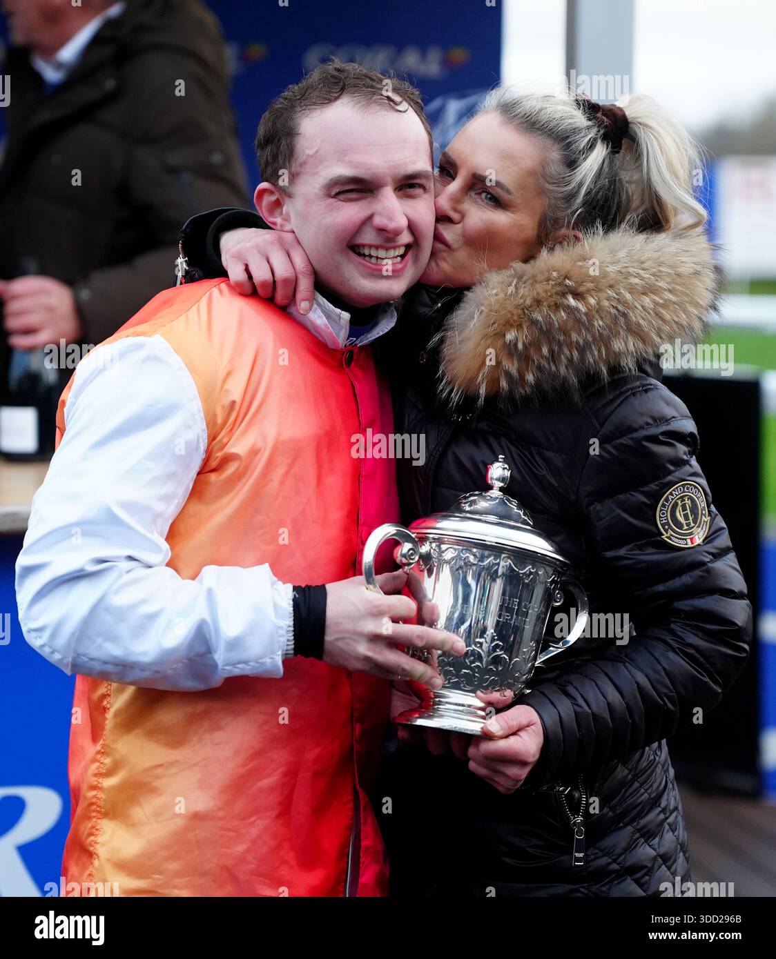 Trainer Rebecca Curtis (right) and jockey Sean Bowen celebrate after ...
