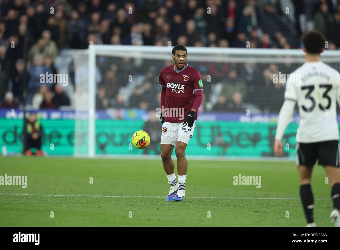 West Ham's Jean-Clair Todibo during the Premier League match at the ...