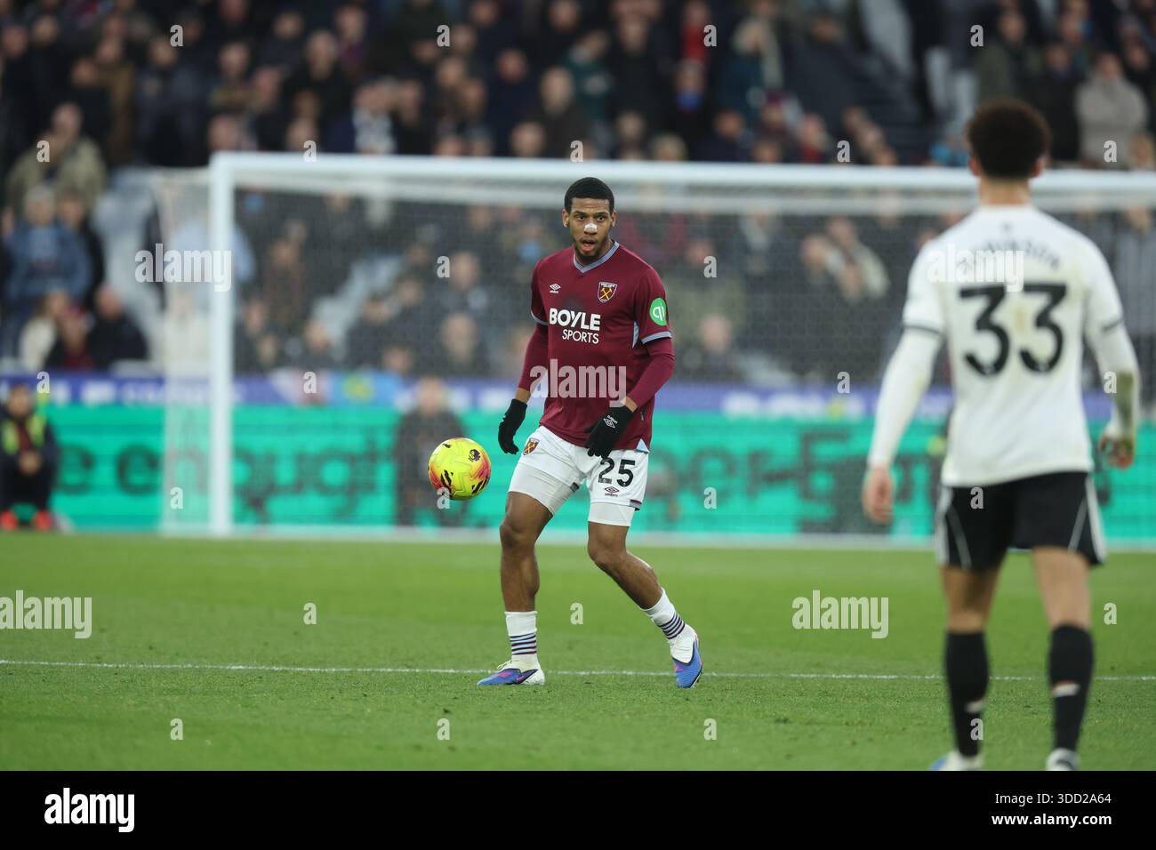 West Ham's Jean-Clair Todibo during the Premier League match at the ...