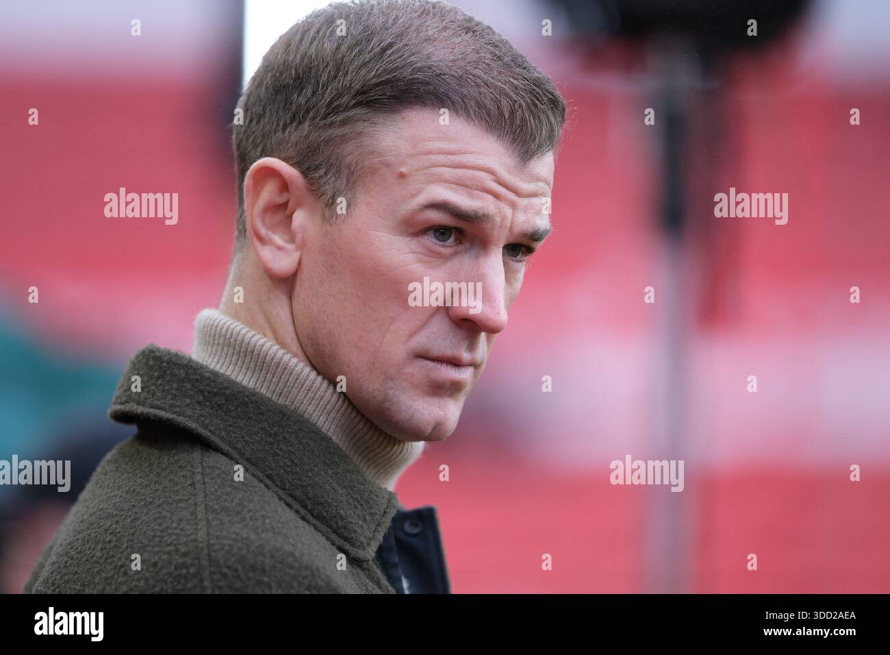 Former football player Joe Hart working for TNT during the Premier ...