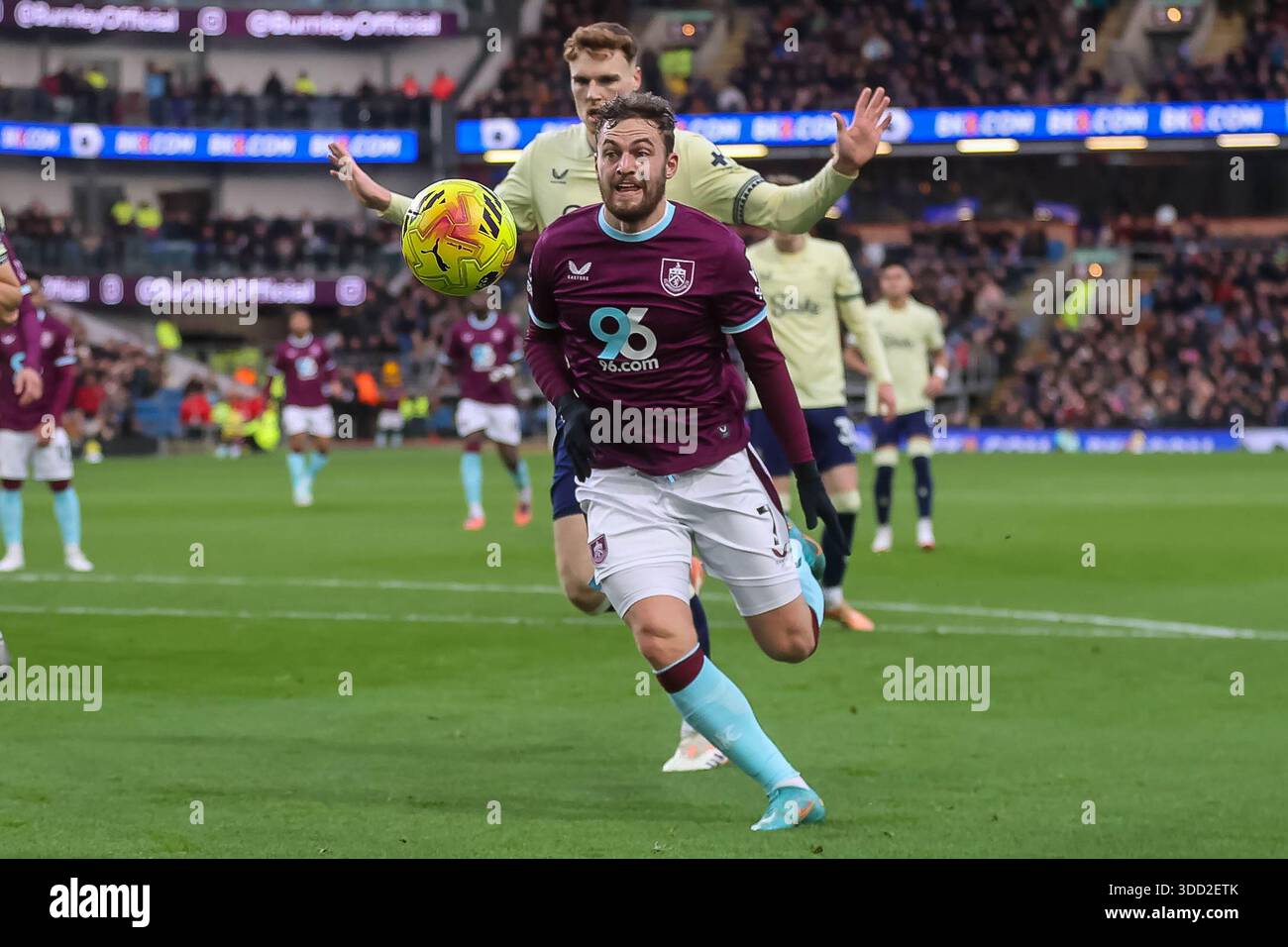 Jacob Bruun Larson chases the ball during the Premier League match ...