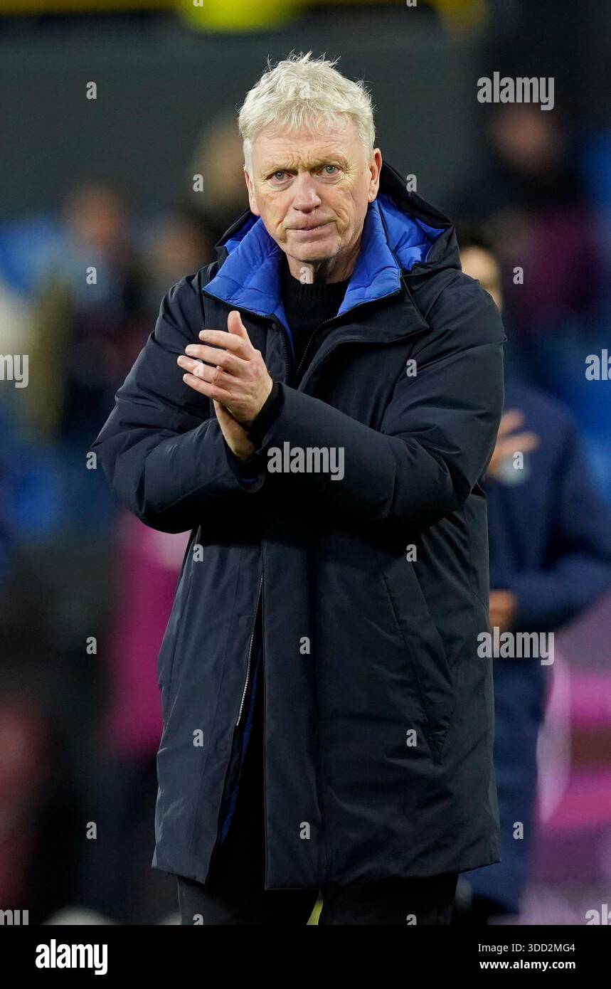 Burnley, England, 27th December 2025. David Moyes manager of Everton ...