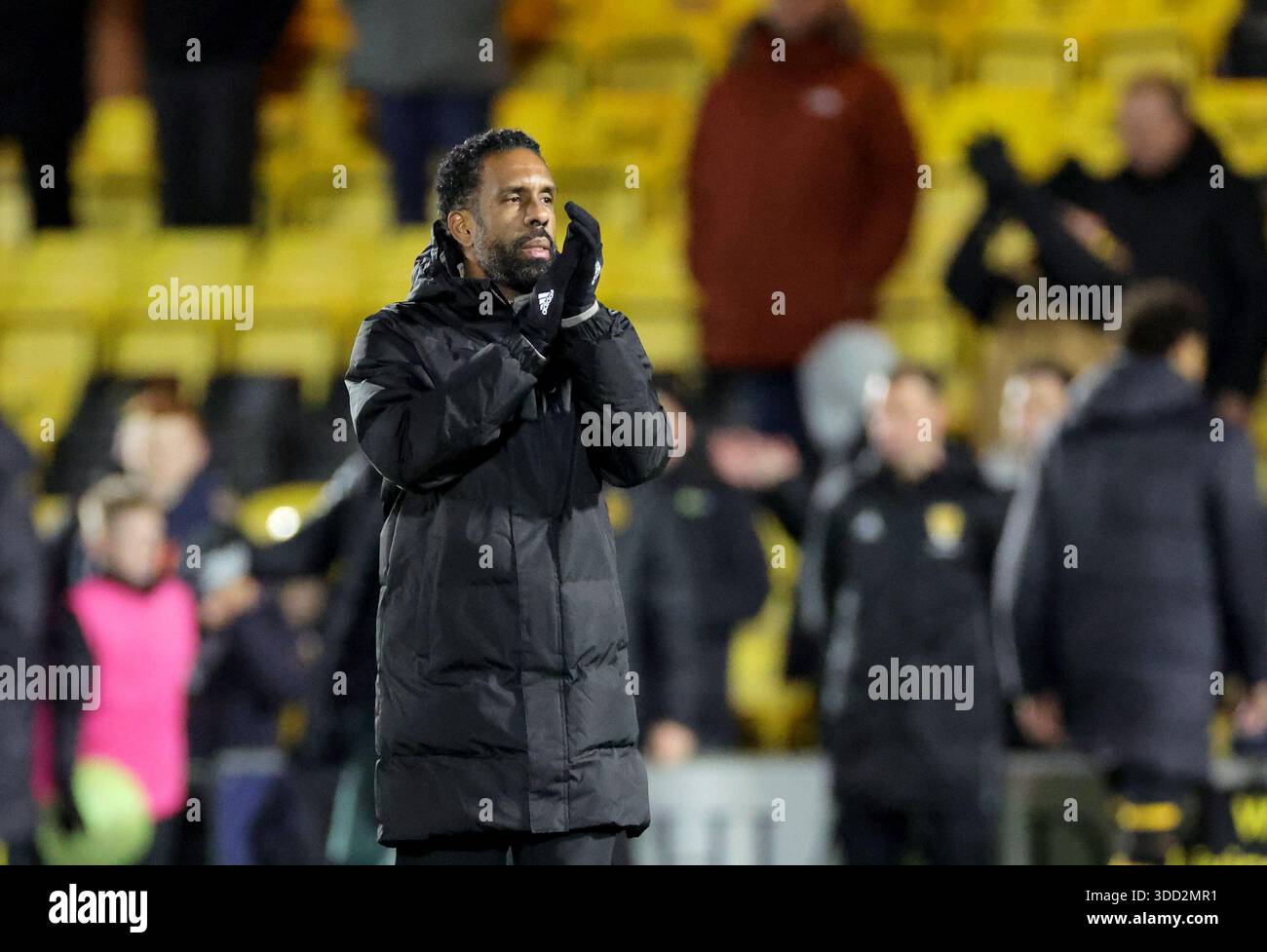Celtic manager Wilfried Nancy applauds the fans after the William Hill ...