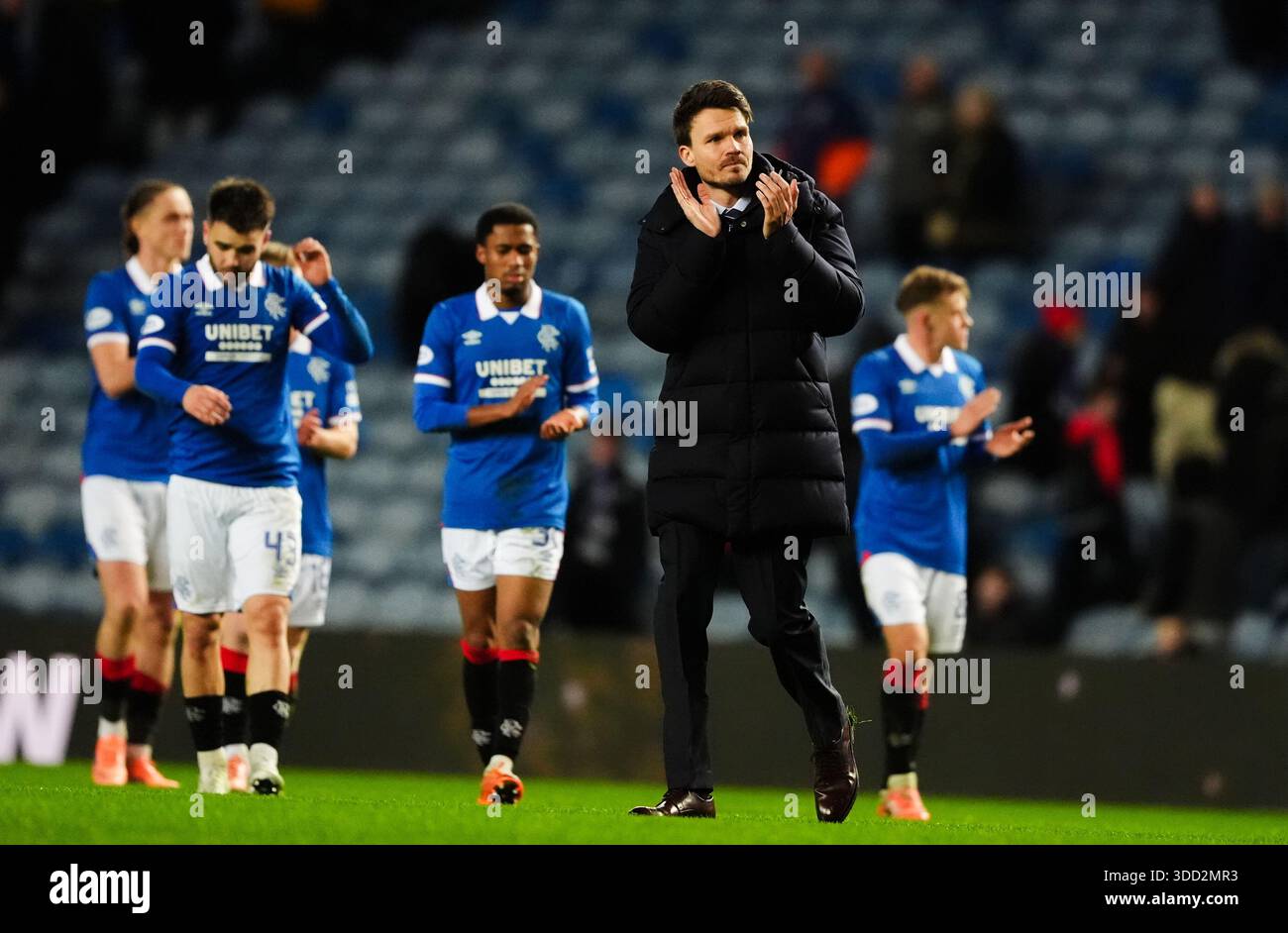 Rangers manager Danny Rohl following the William Hill Premiership match ...