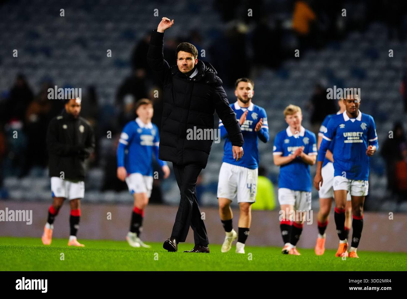 Rangers manager Danny Rohl following the William Hill Premiership match ...
