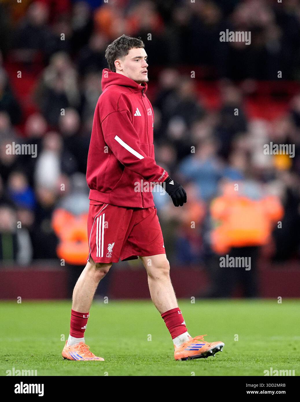 Liverpool's Florian Wirtz reacts following the Premier League match at ...