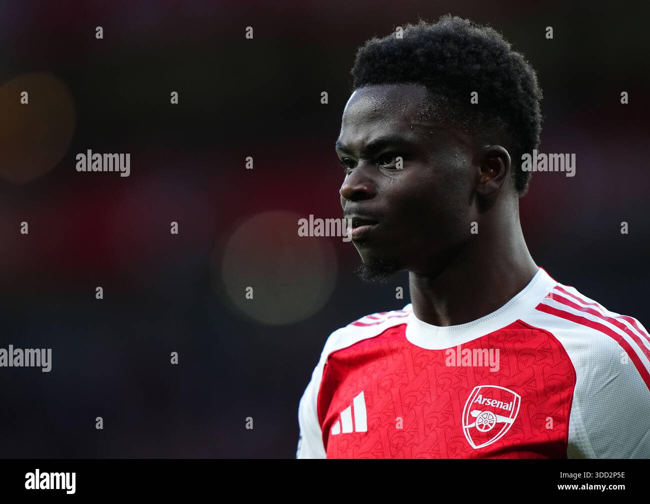 Arsenal's Bukayo Saka during the Premier League match at the Emirates ...