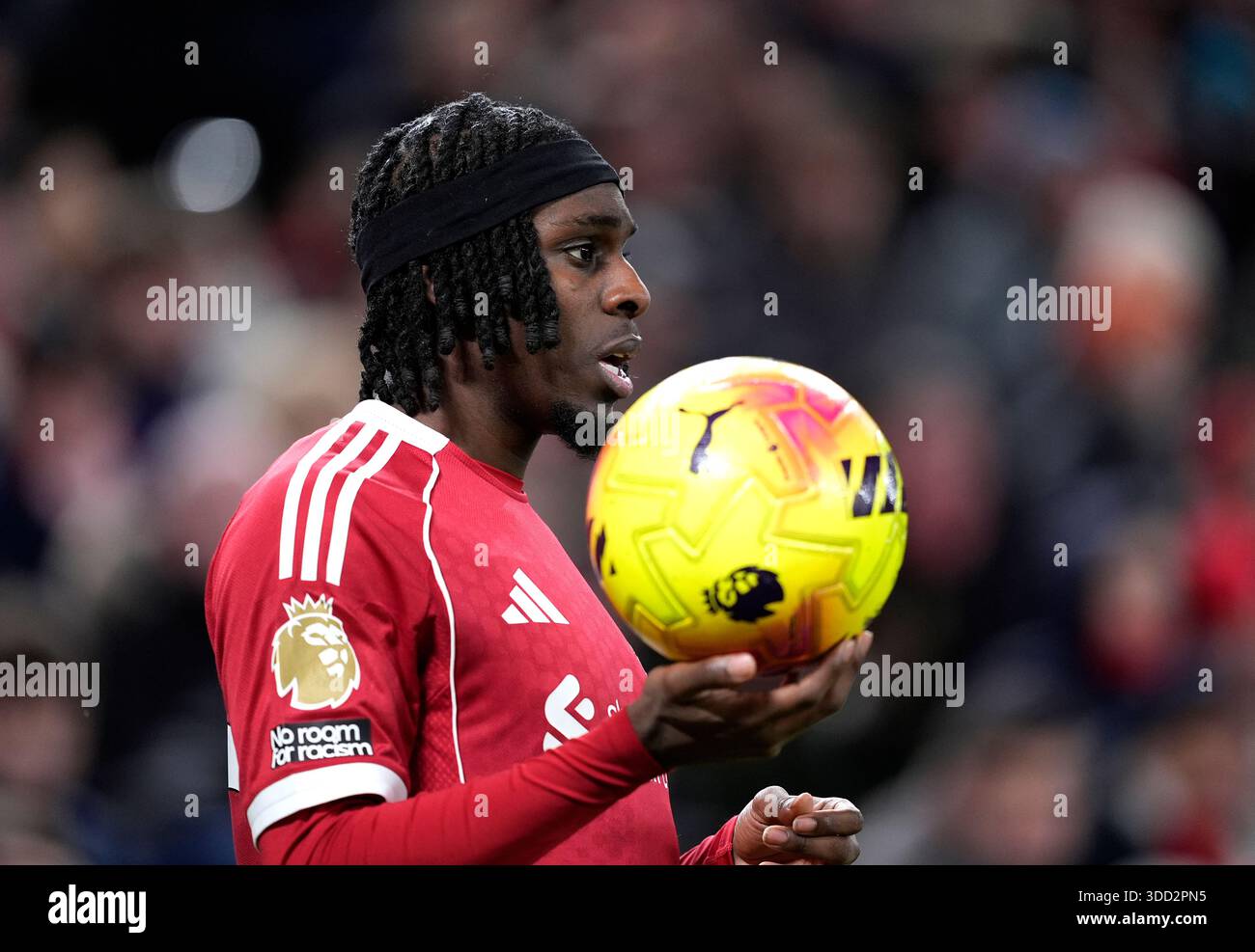 Liverpool's Jeremie Frimpong during the Premier League match at Anfield ...