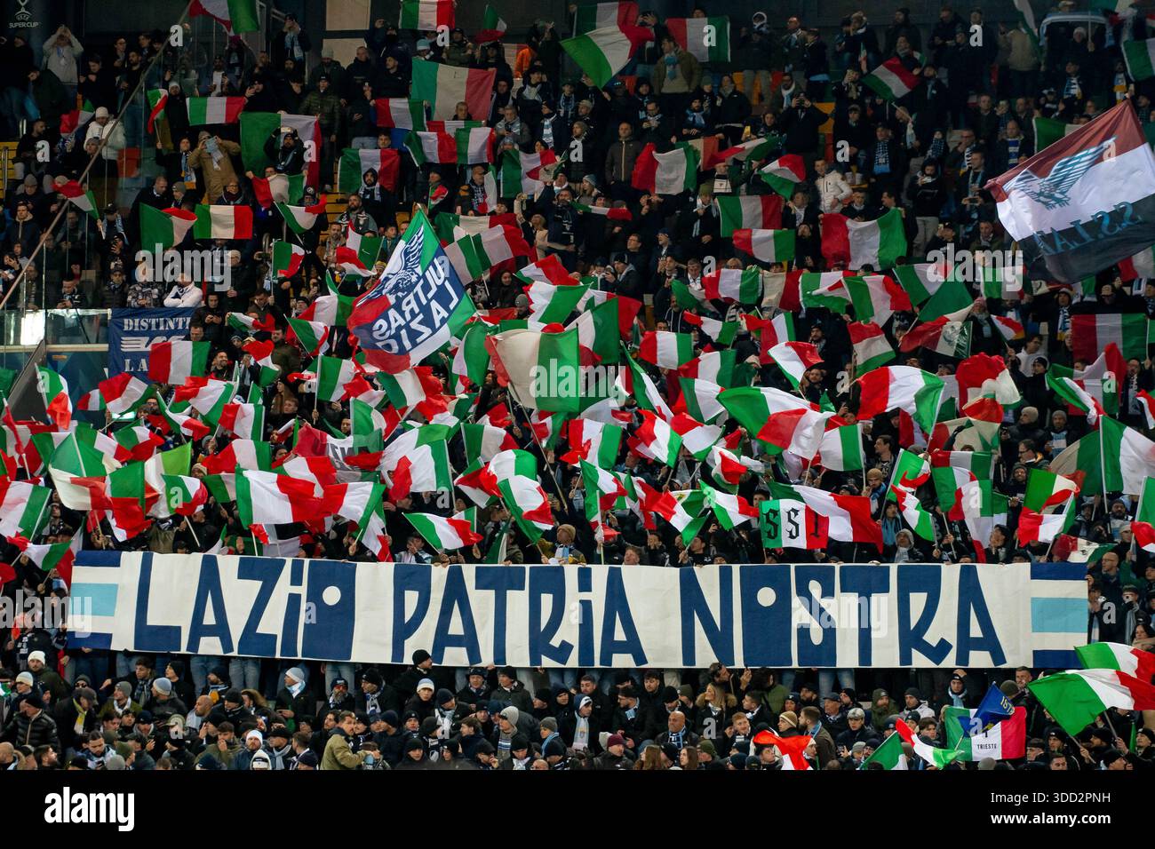 Lazio supporters during Udinese Calcio vs SS Lazio, Italian soccer ...
