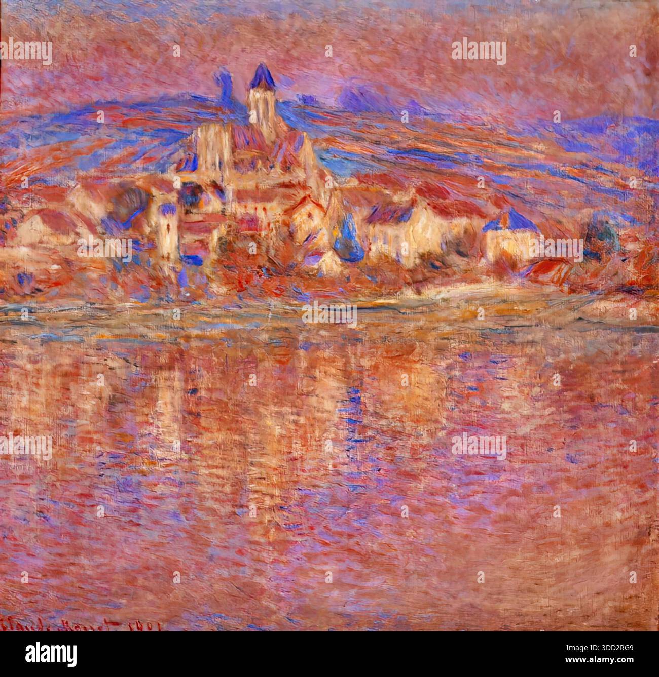 Soleil couchant monet Stock Vector Images - Alamy