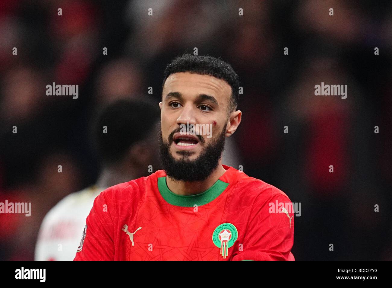 December 26 2025: Noussir Mazraoui of Morocco looks on during a 2025 ...