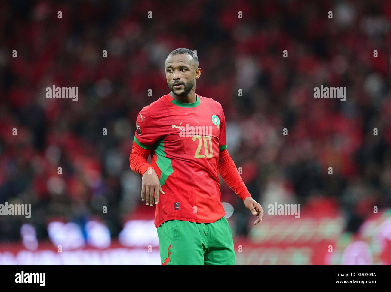 December 26 2025: Ayoub El Kaabi of Morocco looks on during a 2025 ...