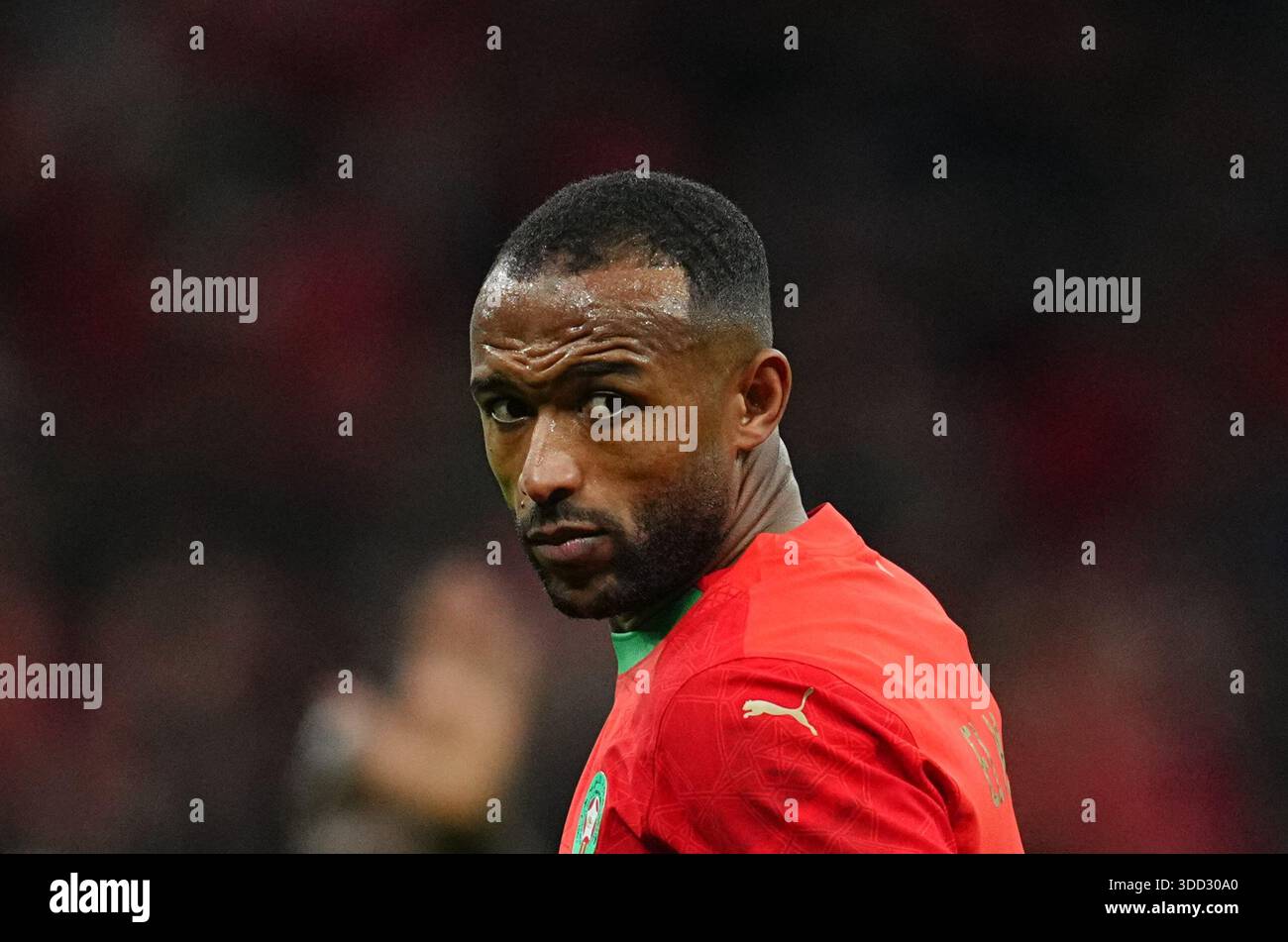 December 26 2025: Ayoub El Kaabi of Morocco looks on during a 2025 ...