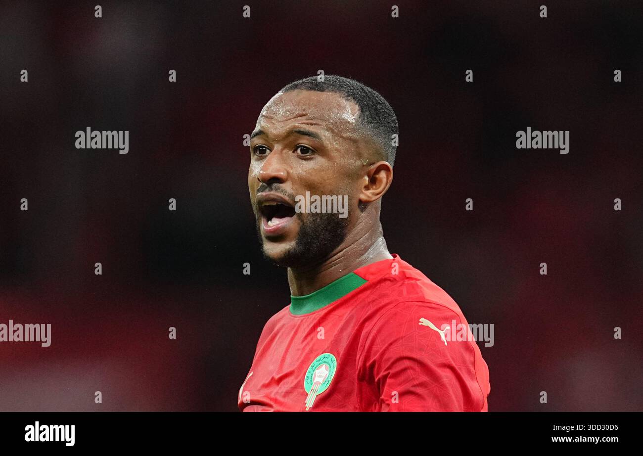 December 26 2025: Ayoub El Kaabi of Morocco looks on during a 2025 ...