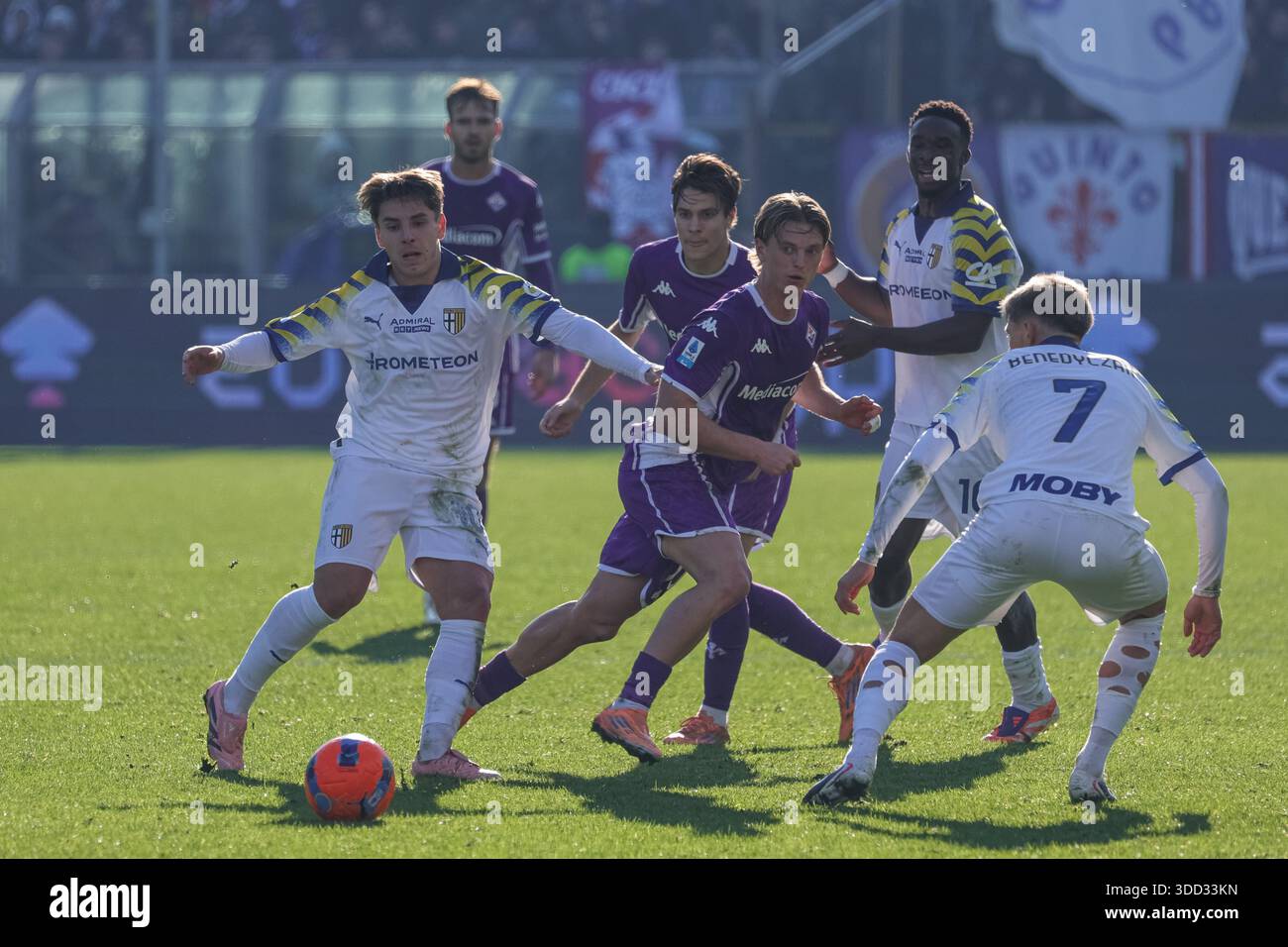 Parma's Adrian Bernabe in action during Parma Calcio vs ACF Fiorentina ...