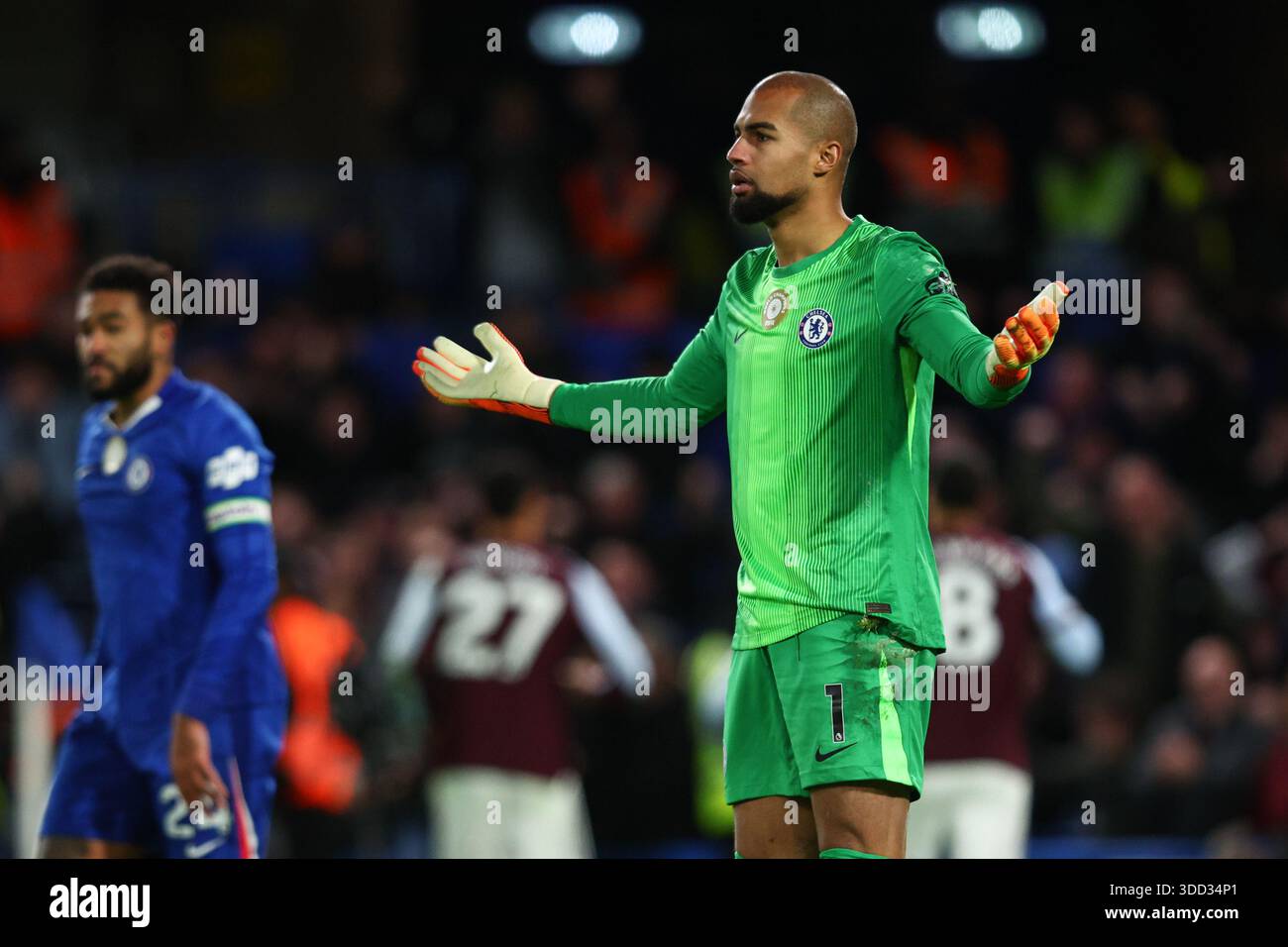 LONDON, UK - 27th Dec 2025: Robert Sanchez of Chelsea reacts after ...