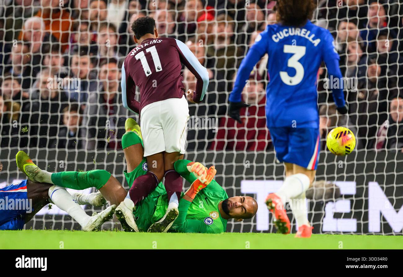 Chelsea v Aston Villa - Premier League - Stamford Bridge. Ollie Watkins ...
