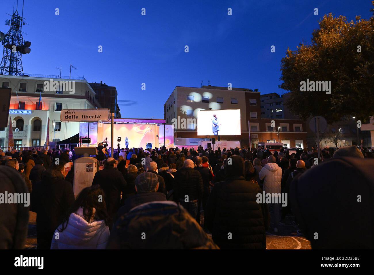 Journey of the Olympic Torch at the Latina City on Dec 26, 2025 in ...