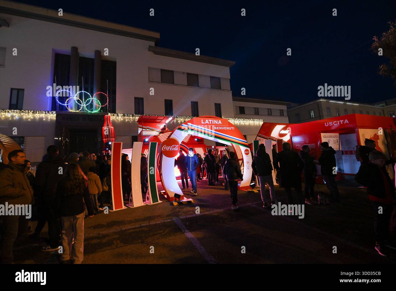Journey of the Olympic Torch at the Latina City on Dec 26, 2025 in ...
