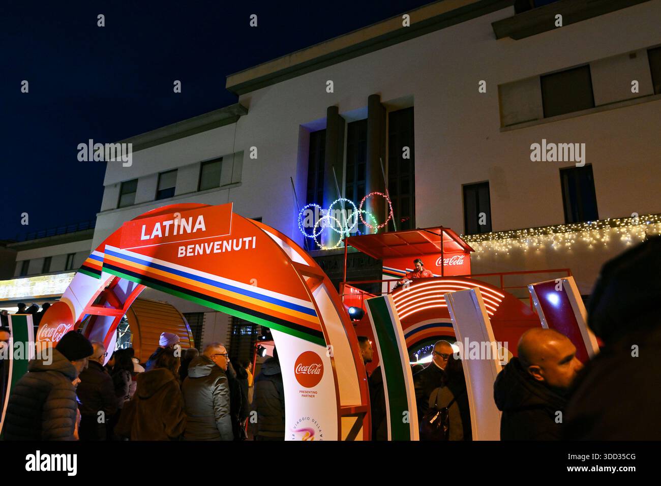 Journey of the Olympic Torch at the Latina City on Dec 26, 2025 in ...